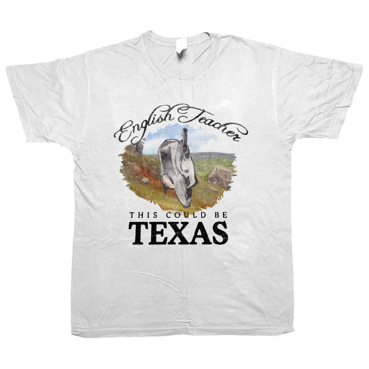 English Teacher - This Could Be Texas: White T-shirt - Island Records