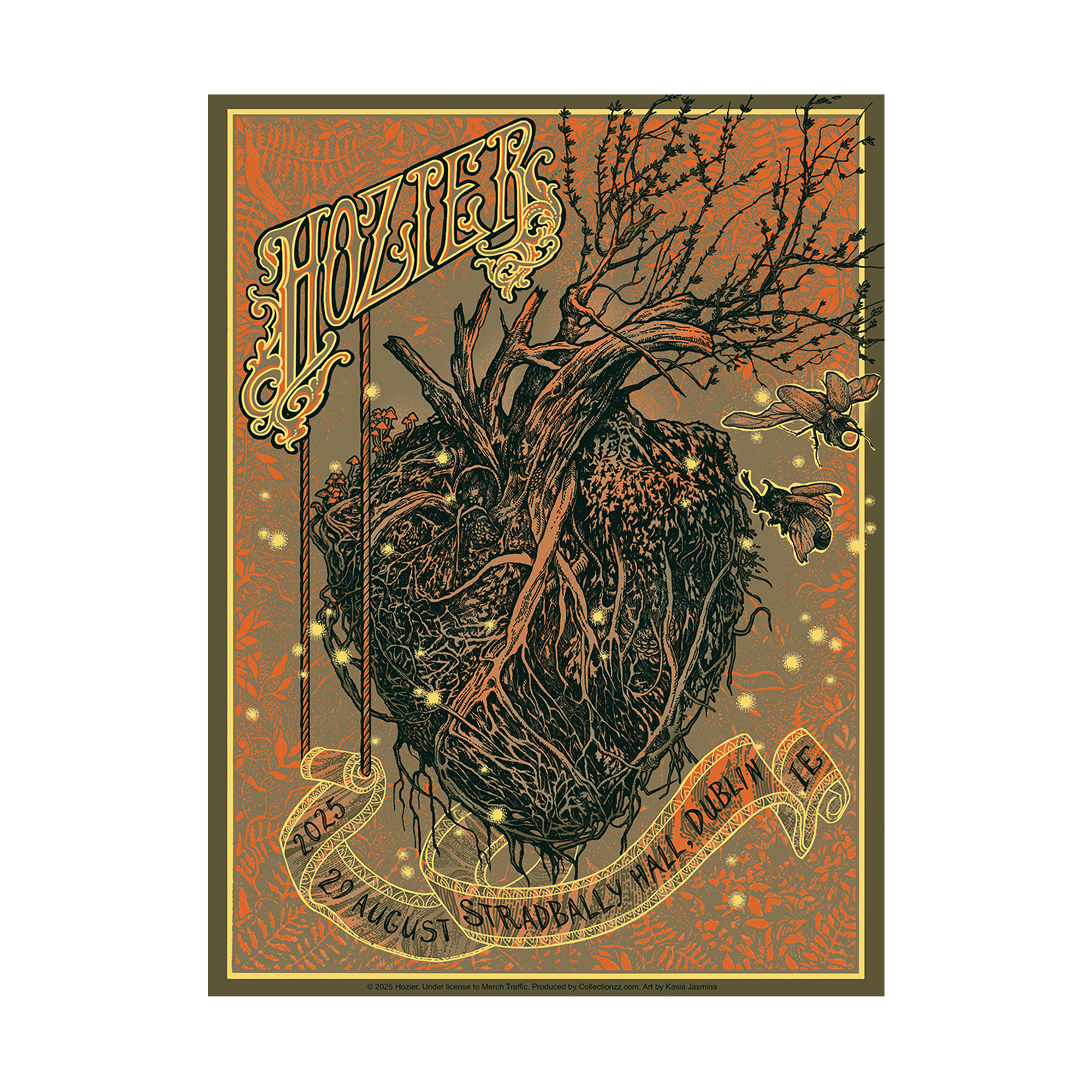 Hozier - Unreal Unearth Tour 2025 Stradbally Hall Poster - Island Records